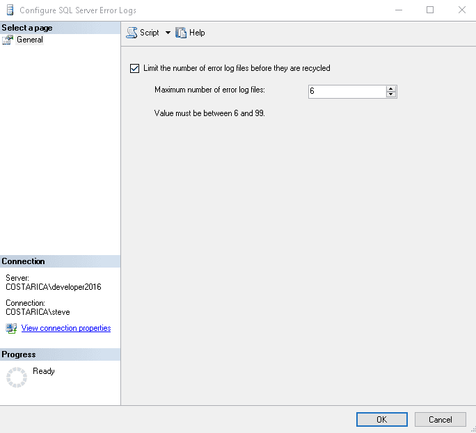 ConfigureLogs - Database Health Monitor
