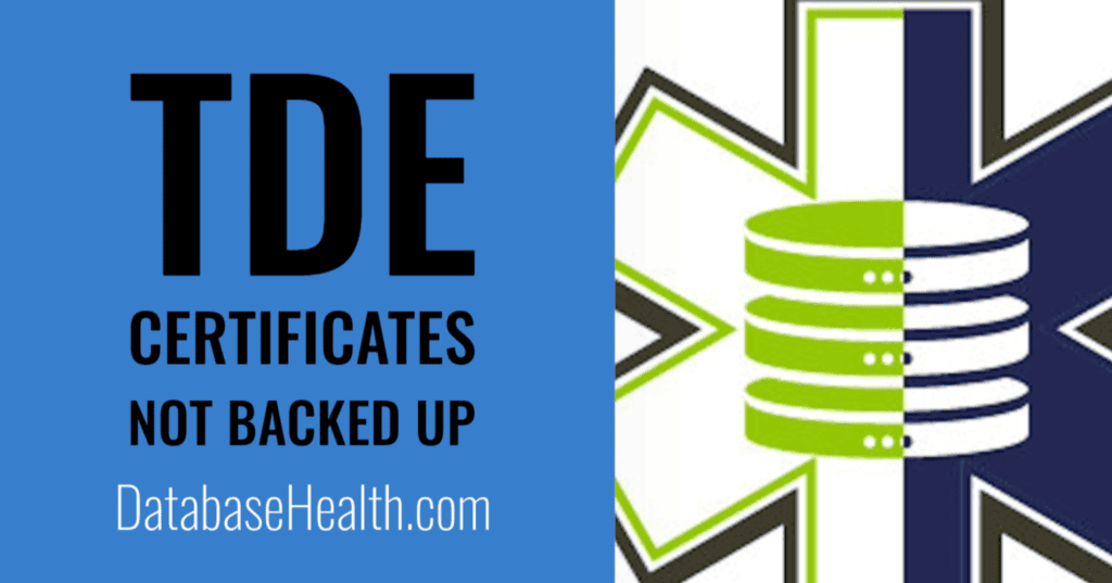 Backup TDE Certificates for SQL Server Security Backup TDE Certificates for SQL Server Security