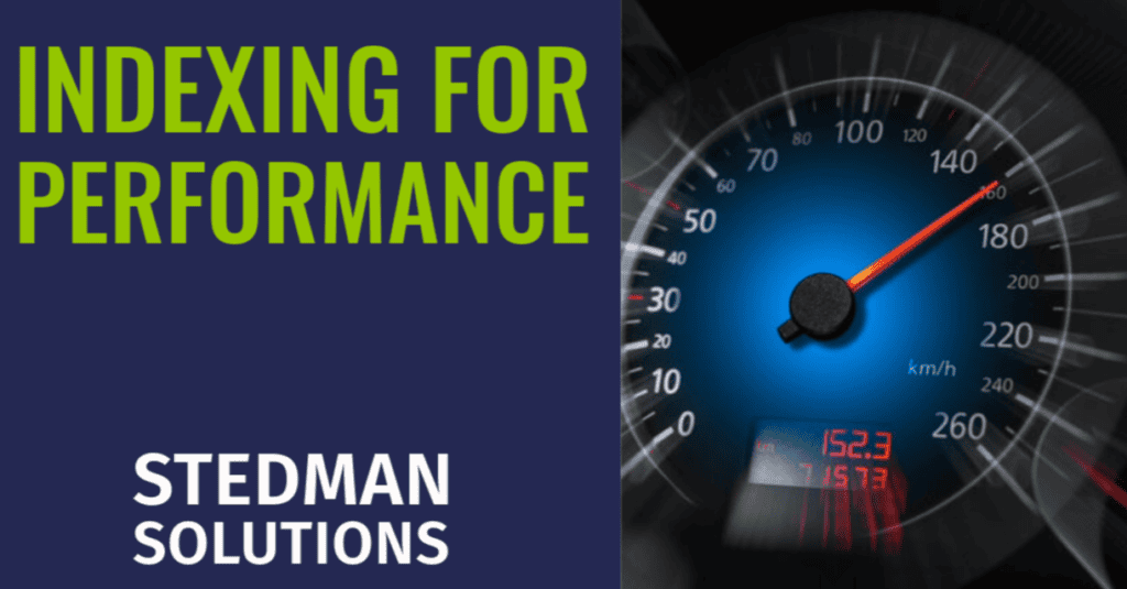 Indexing for Performance using Database Health Monitor - Database ...