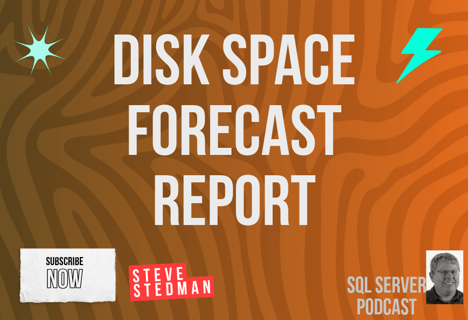 Disk Space Forecast Report - Database Health Monitor